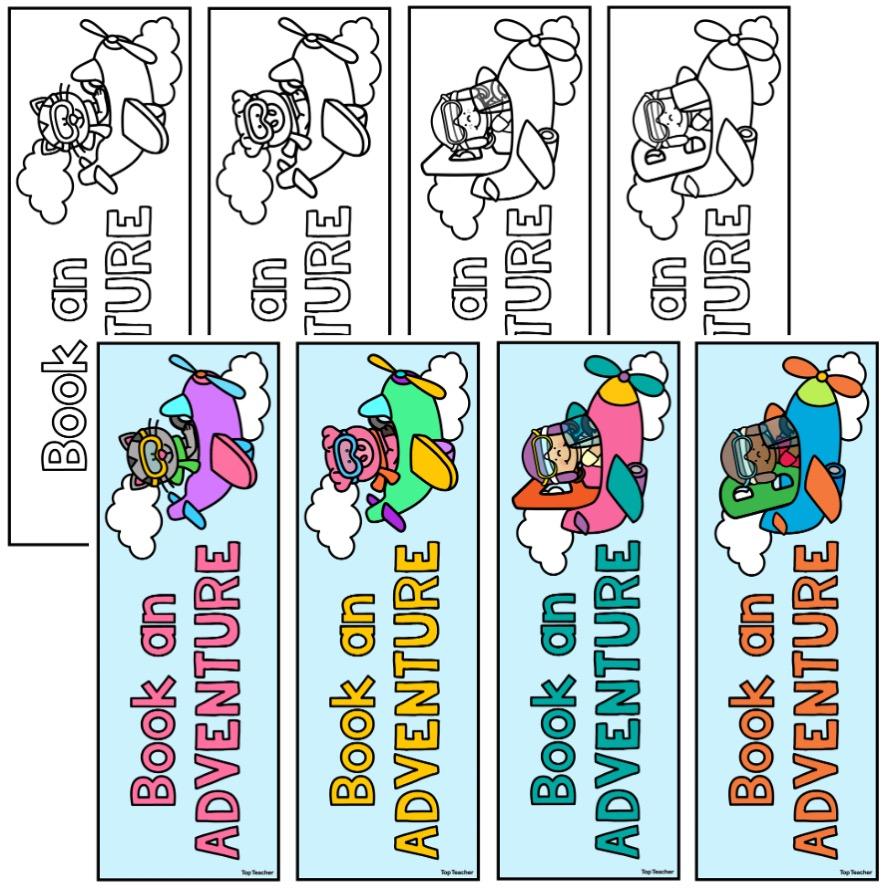 Book Week 2025: Book an Adventure Bookmarks - Top Teacher