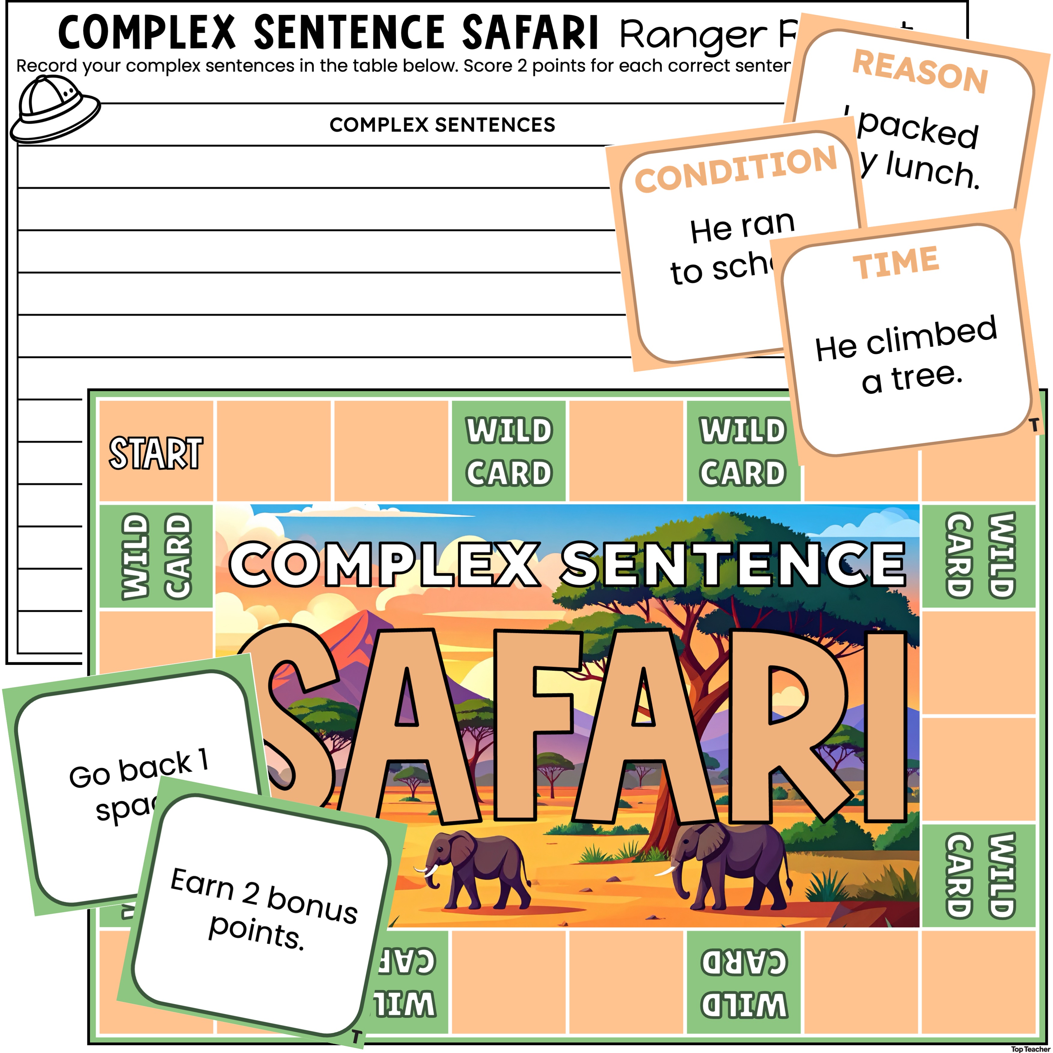 Complex Sentence Safari - Top Teacher