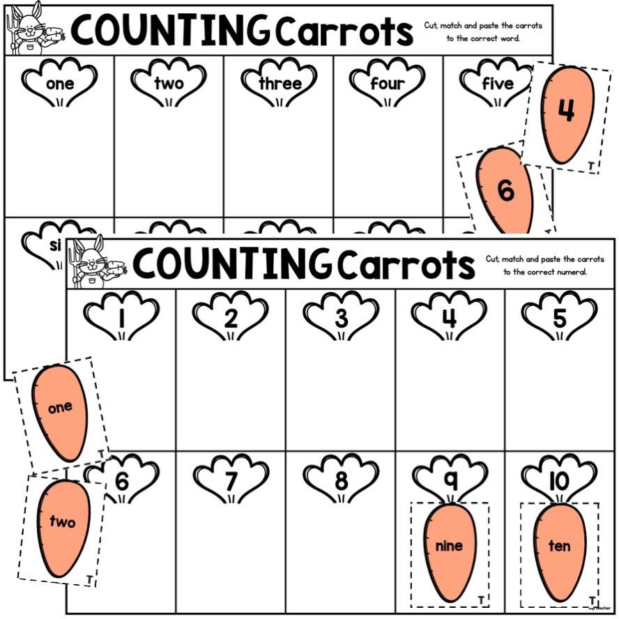 Counting Carrots Worksheet - Top Teacher