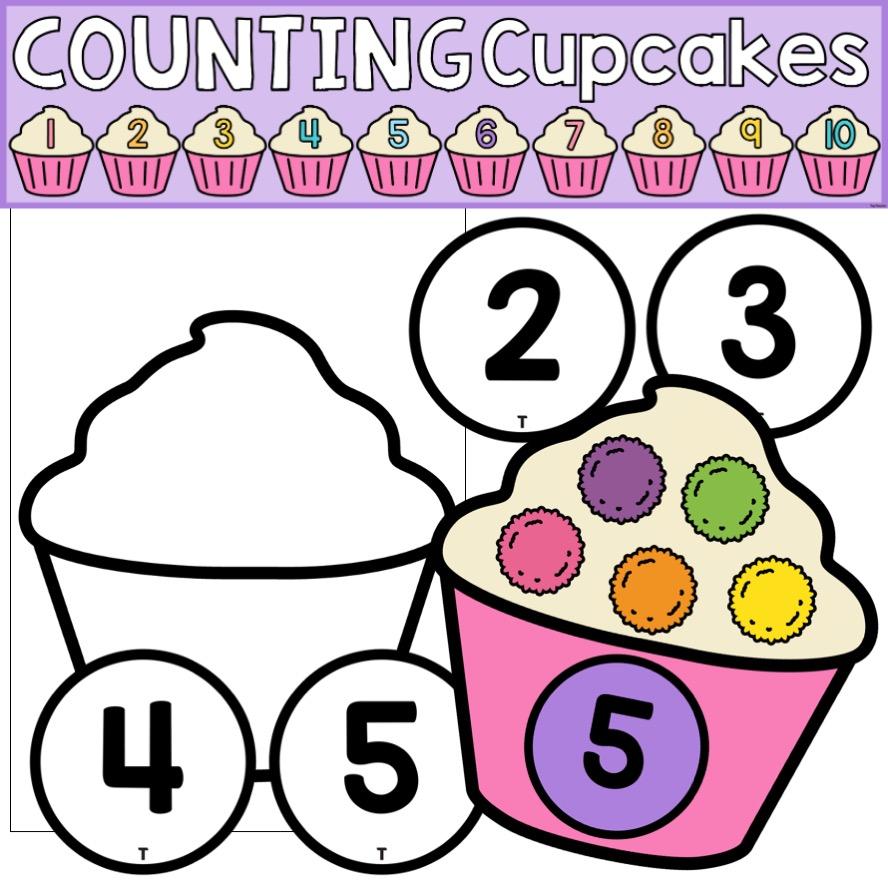 Counting Cupcakes Craft: Numbers to 10 - Top Teacher