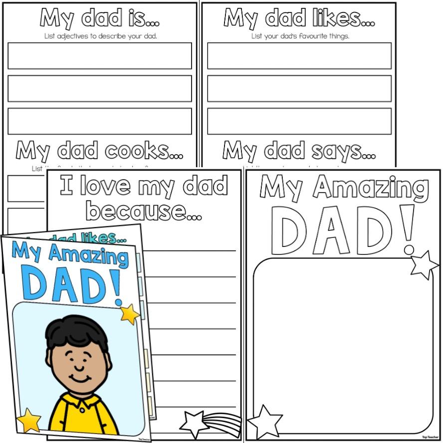 My Amazing Dad Magazine: Father’s Day Activity - Top Teacher