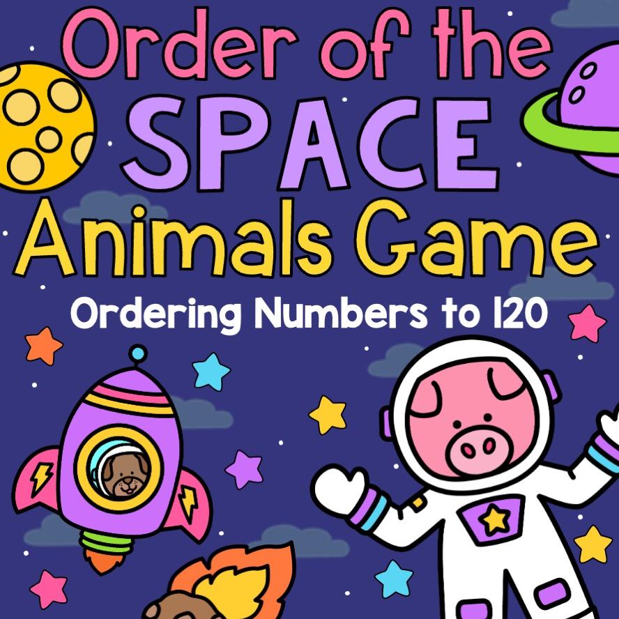 Order of the Space Animals Game: Ordering Numbers to 120 POWERPOINT ...