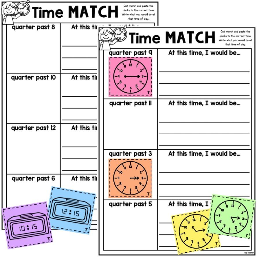 Time Match: Quarter Past - Top Teacher