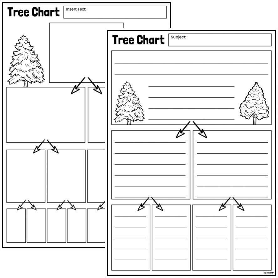 Tree Charts Graphic Organiser Templates - Top Teacher