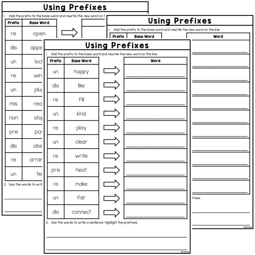 Prefixes Worksheet Worksheets And Activities Prefixes And Suffixes: