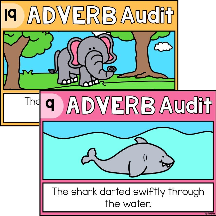 Adverb Audit: Task Cards - Top Teacher