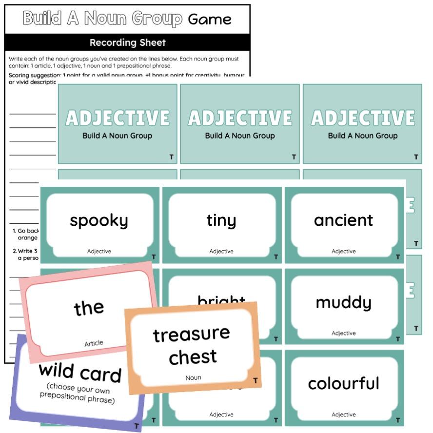Build A Noun Group Game - Top Teacher
