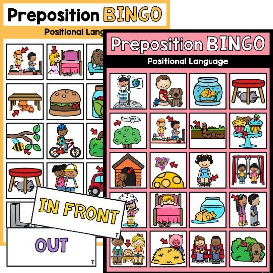 Preposition Bingo - Top Teacher
