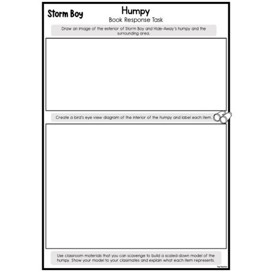 Storm Boy Humpy Book Response Task - Top Teacher