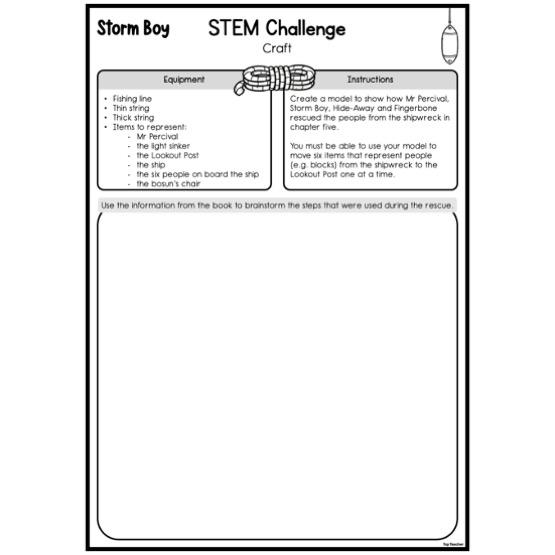 Storm Boy STEM Challenge Craft - Top Teacher