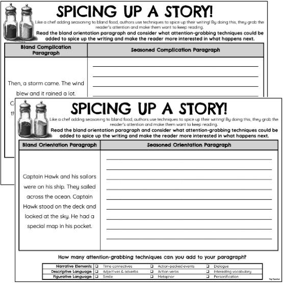 Spicing Up a Story - Top Teacher