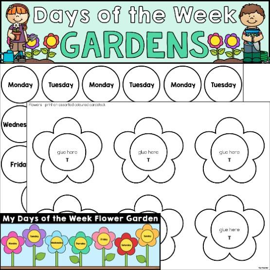 Days of the Week Flower Craft - Top Teacher