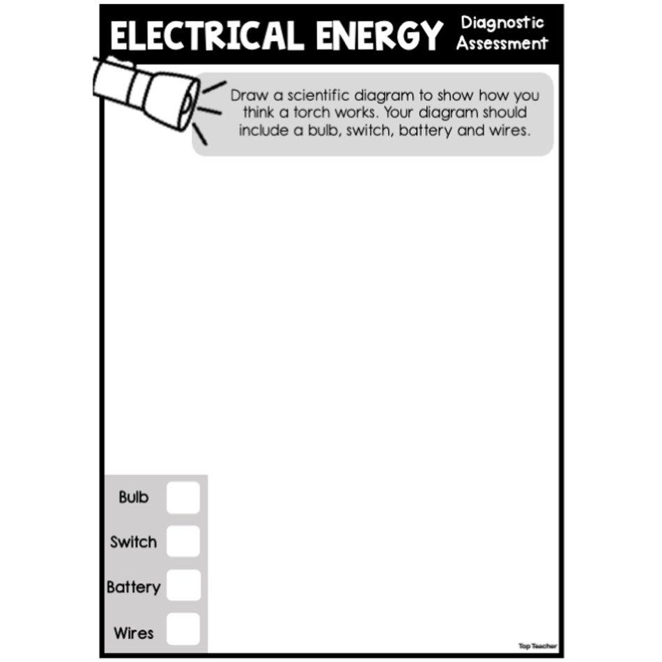 Year 6 Physical Sciences Assessment: Electrical Energy Diagnostic ...