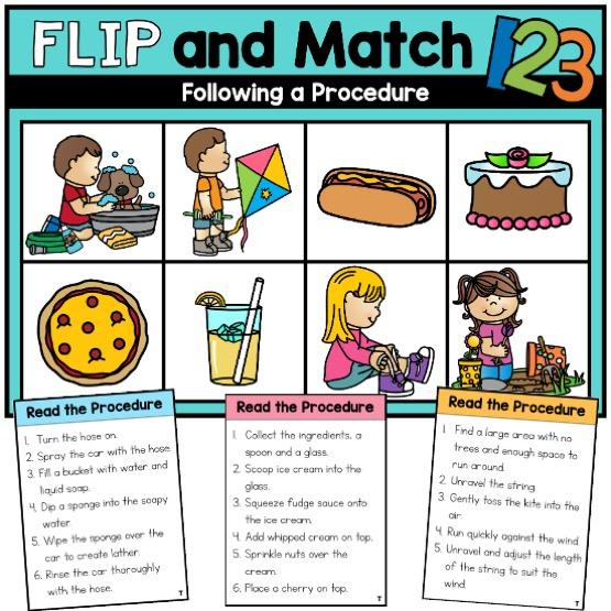 Flip & Match: Following a Procedure Activity - Top Teacher