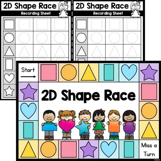 2D Shape Race Game - Top Teacher