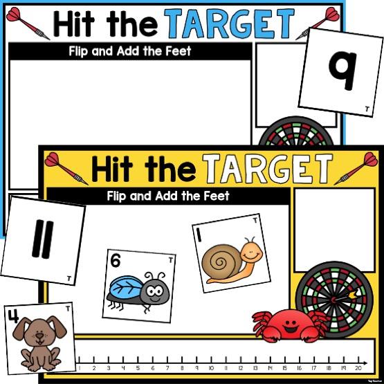 Hit the Target: Addition to 10 & 20 Game - Top Teacher