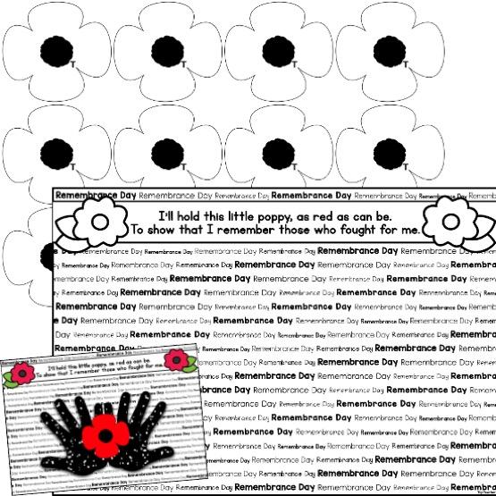 Remembrance Day: Holding a Poppy Handprint Craft - Top Teacher