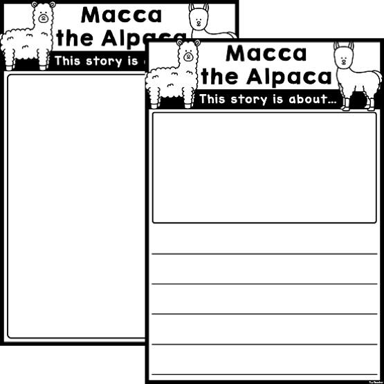 Macca the Alpaca: Summarising Worksheets - Top Teacher