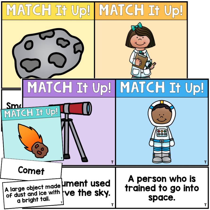 Match It Up Space: Earth & Space Sciences Activity - Top Teacher