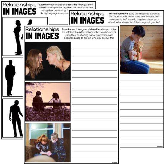 Relationships in Images: Identifying Character Relationships Worksheets ...