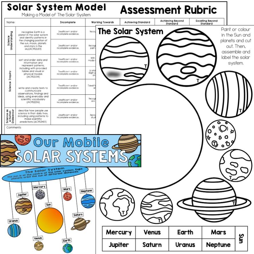 Earth & Space Sciences Year 2 Assessment: Solar System Model - Top Teacher