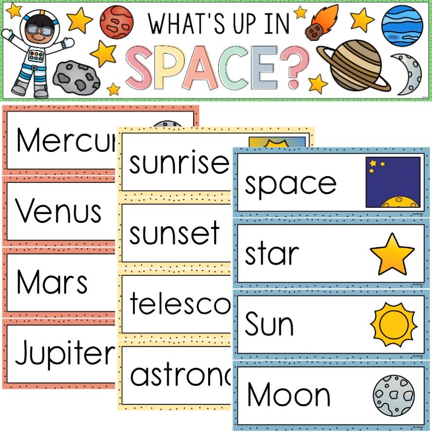 Year 2 Earth & Space Sciences: What’s Up in Space? Display PACKAGE ...
