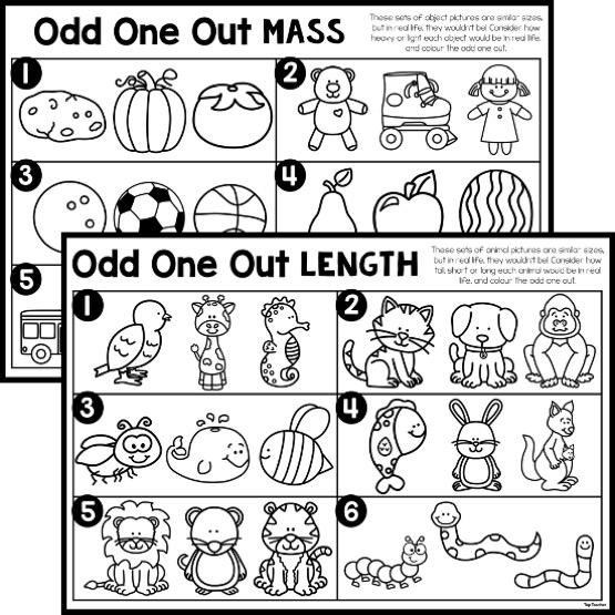 Measurement Odd One Out: Length, Mass & Duration - Top Teacher