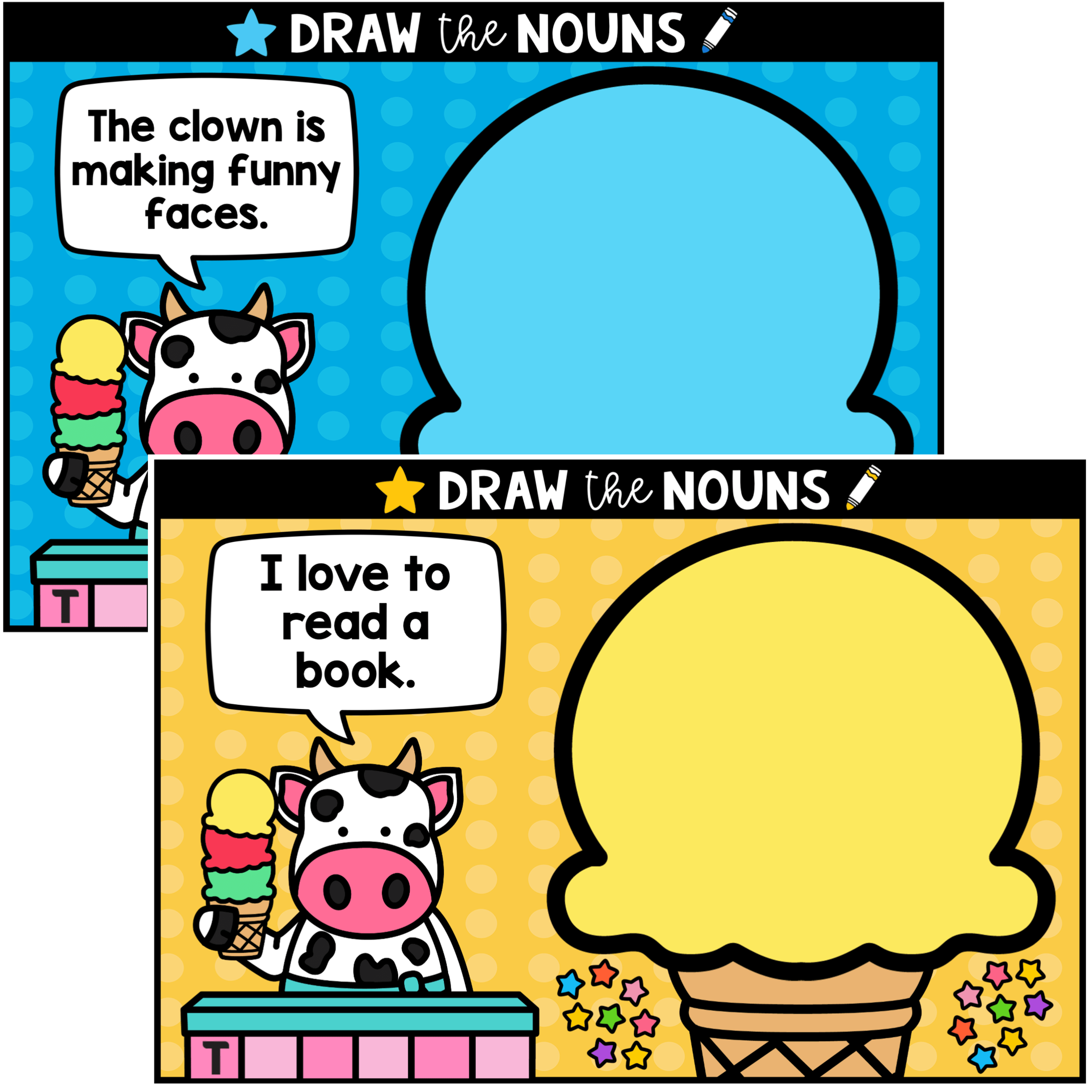 Nouns Task Cards: Drawing Nouns - Top Teacher