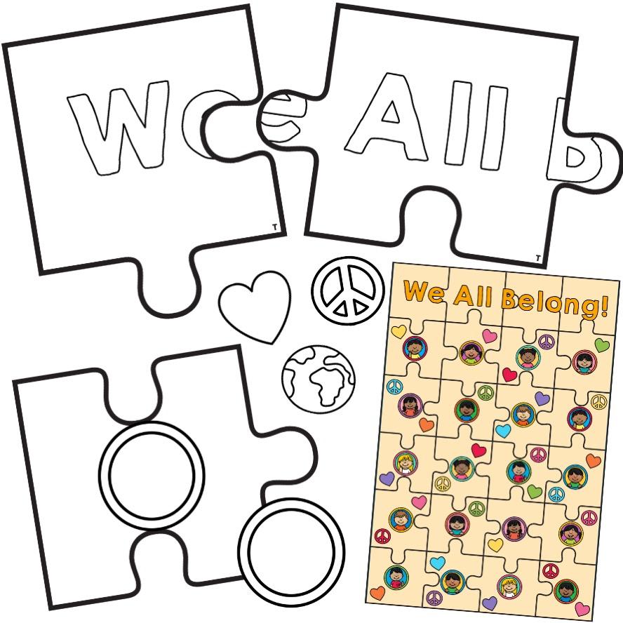 We All Belong Collaborative Puzzle: Harmony Day Craft - Top Teacher