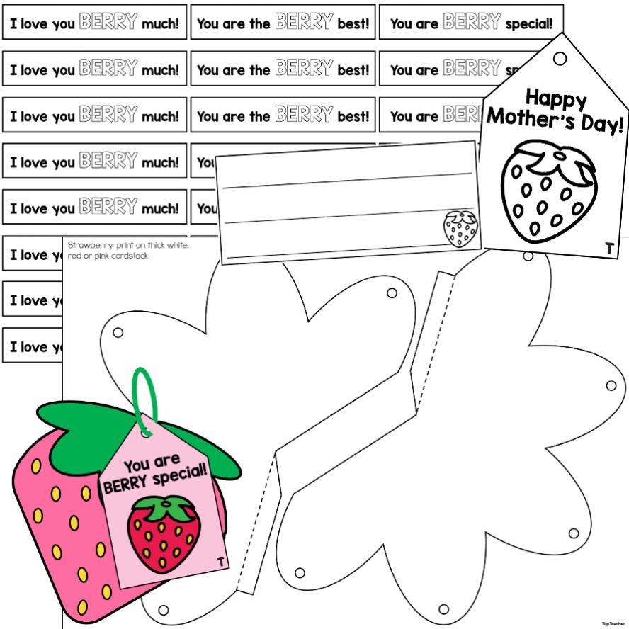 Mother’s Day Strawberry Bag Craft - Top Teacher