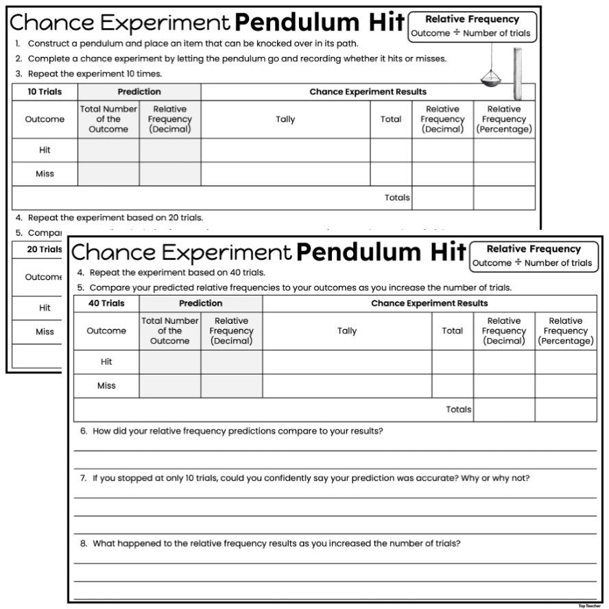 Construction Chance Experiment: Pendulum Hit - Top Teacher