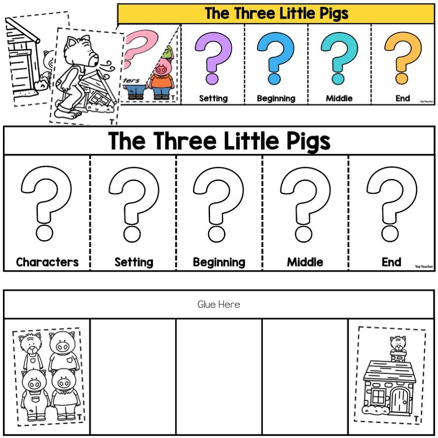 Elements of Fairy Tales: The Three Little Pigs Flipbook Activity - Top ...